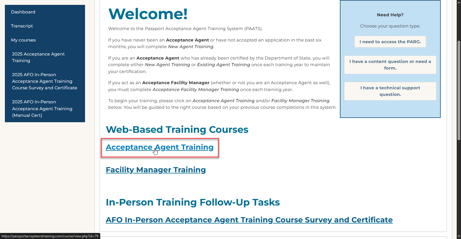 Which Training Should I Take? – Passport Acceptance Training